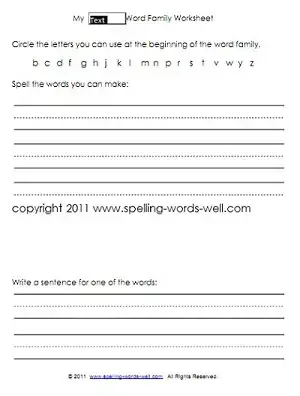 First Grade Vocabulary Words