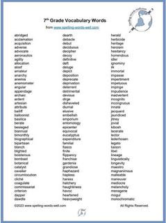 Free Vocabulary Worksheets For 7th Grade Happy Words Vocabulary