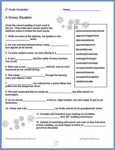 Sixth Grade Vocabulary Worksheets Vocabulary Worksheets 6th Grade